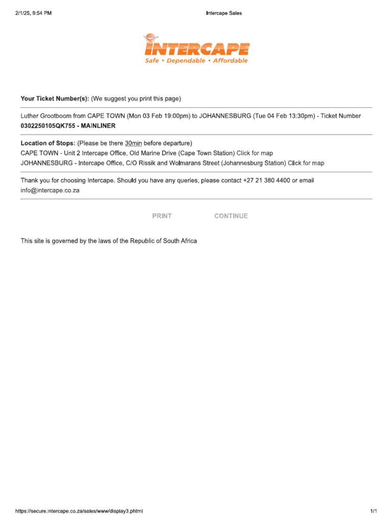 Bus Ticket | PDF