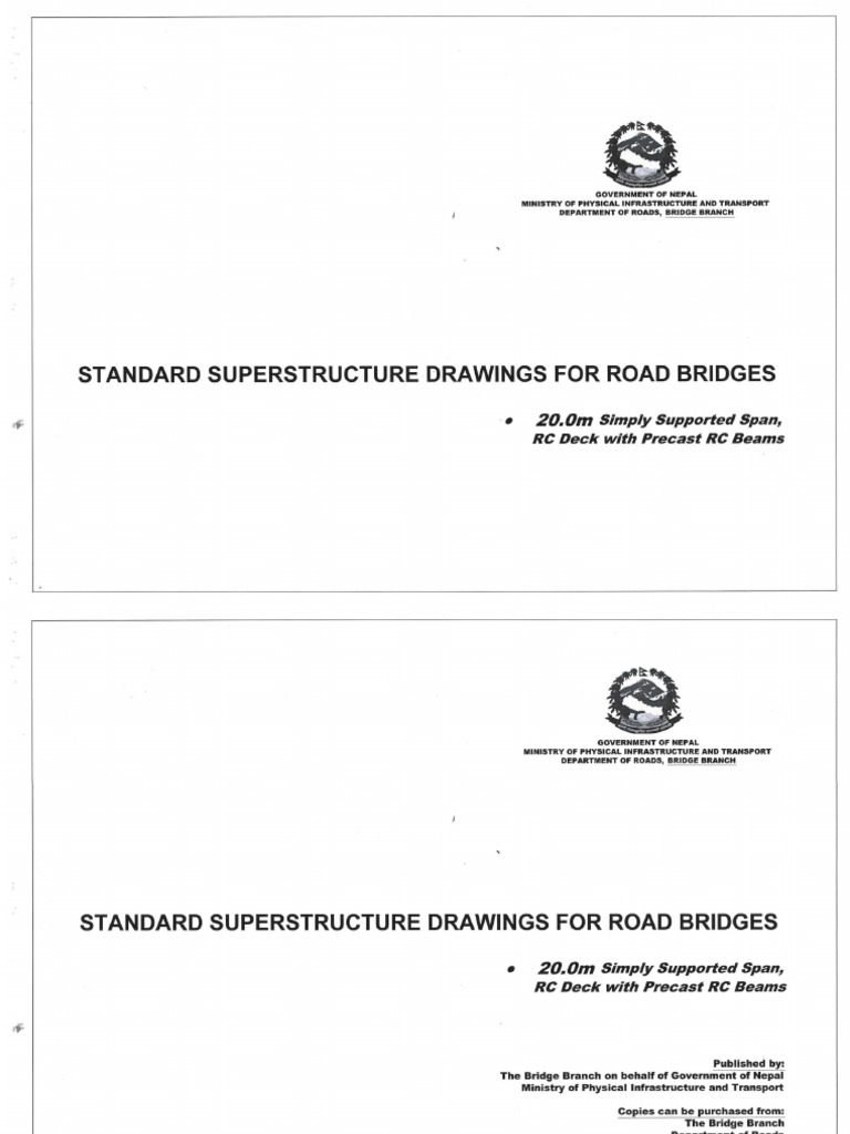 20.0m Simply Supported Span, RC Deck With Precast RC Beams Compressed | PDF