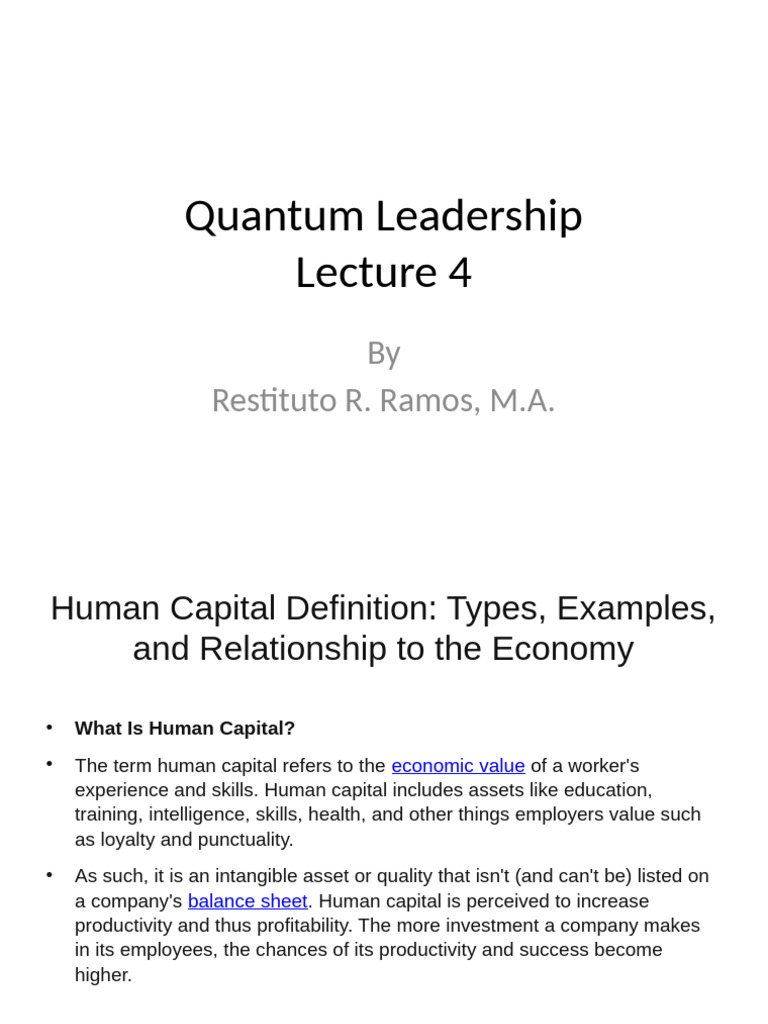 Understanding Human Capital Value | PDF | Human Capital | Employment