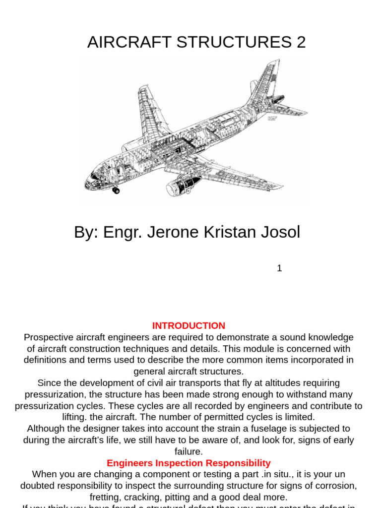 1 Aircraft Structures | PDF | Fuselage | Truss