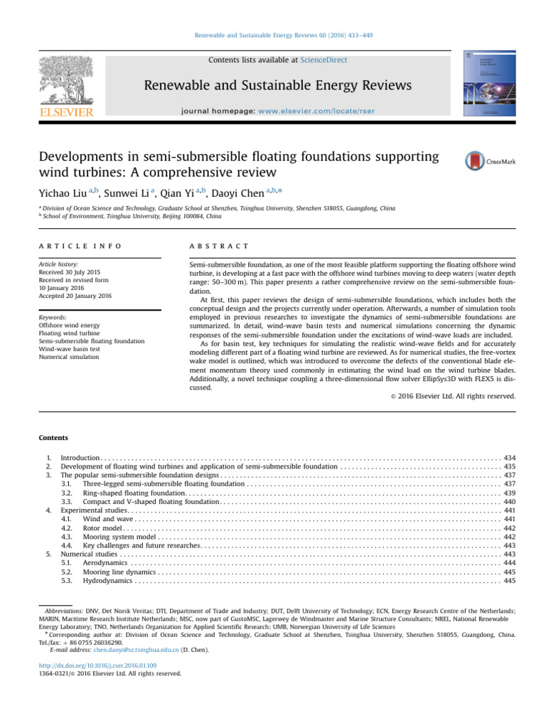 (LIU Y. Et Al. 2016) - Developments in Semi-Submersible Floating ...