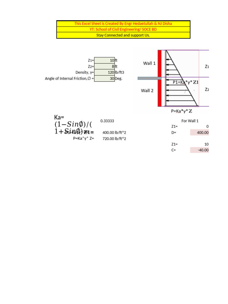 Basement Wall Load Calculation Excel Sheet | PDF