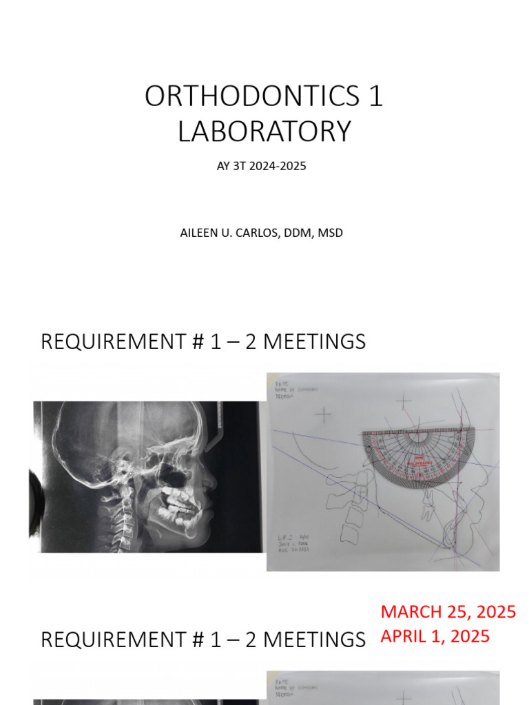 Orthodontics 1 Laboratory Exercise Den 225 | PDF