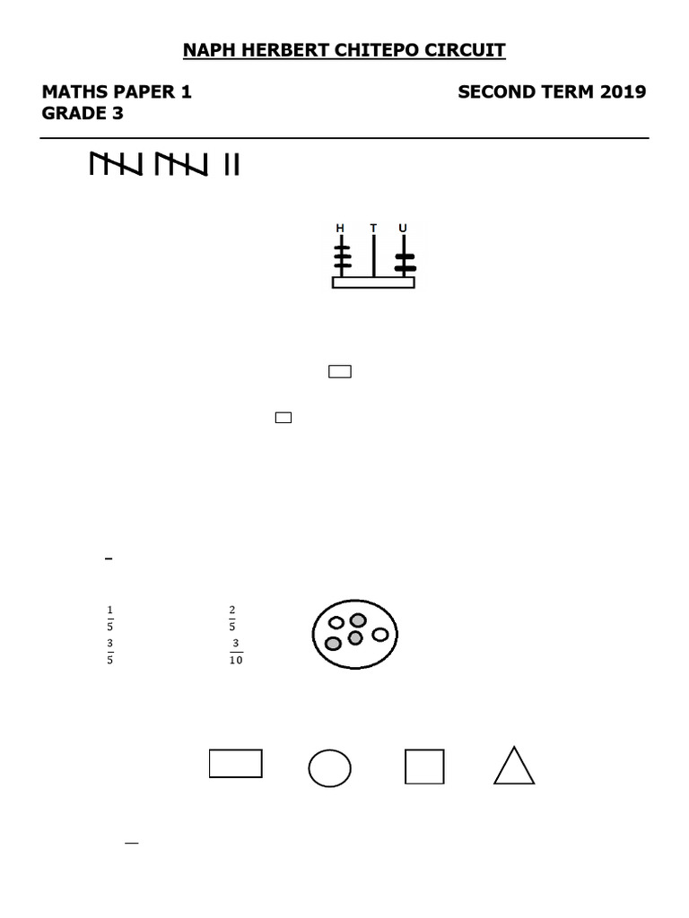 NAPH Maths Grade 3 2nd Term 2019 | PDF | Mathematics | Lexicology