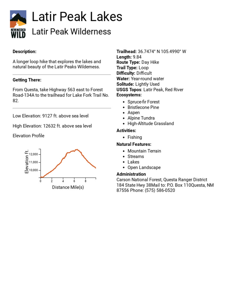 Latir Peak Lakes | PDF