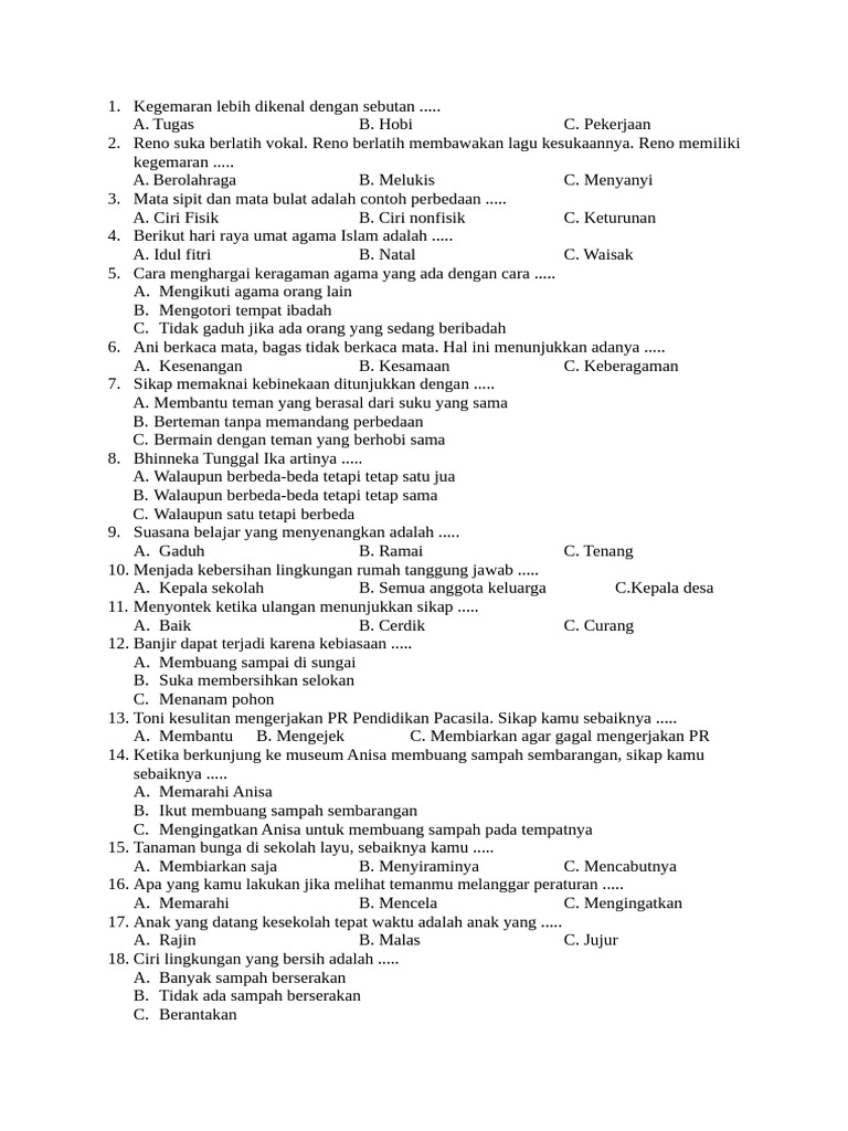 Latihan Soal PP | PDF