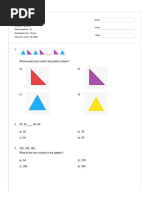 Grade 2 Patterns | PDF | Shape | Mathematics
