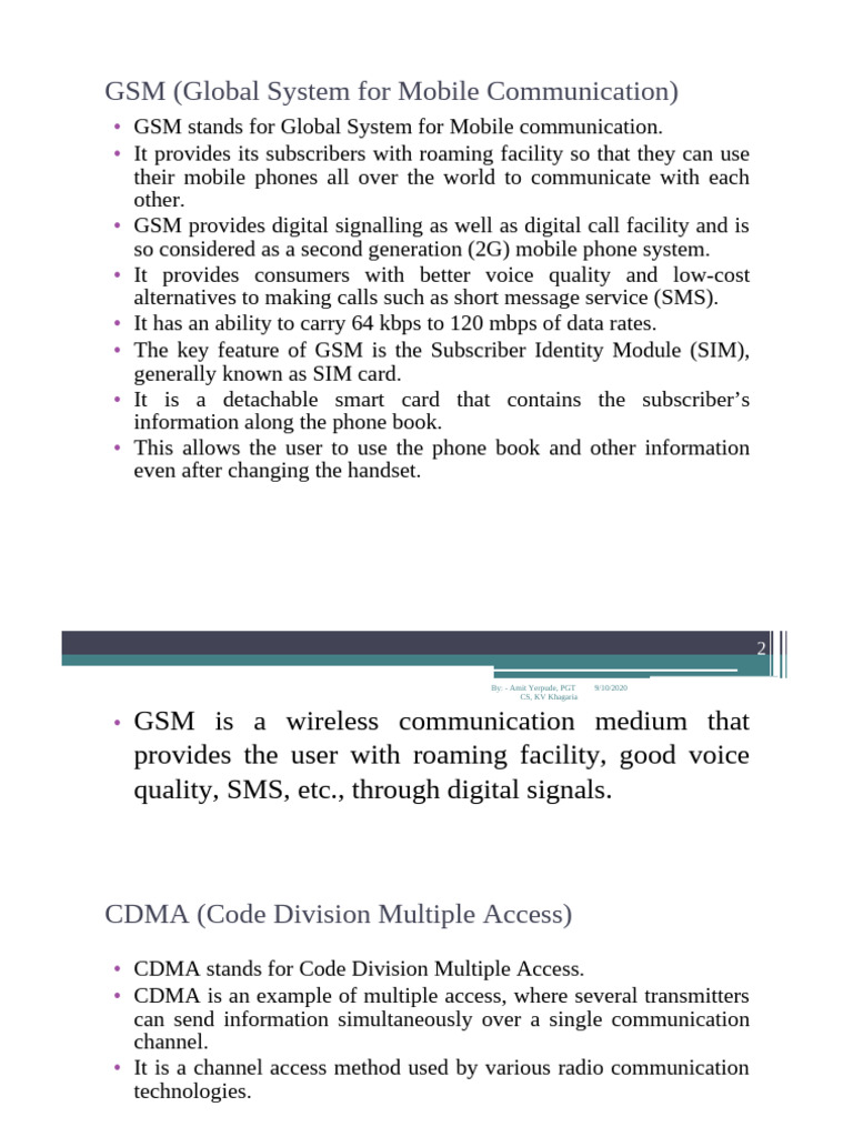 Wireless Mobile Communication | PDF | Channel Access Method | General Packet Radio Service