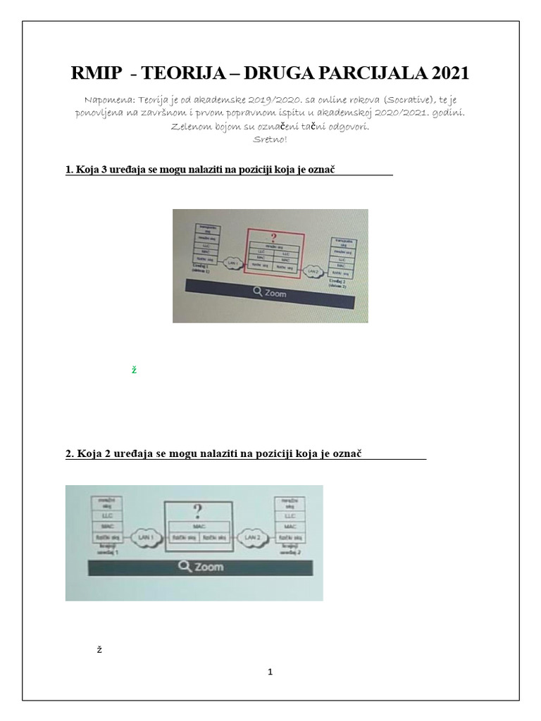 Rmip - Teorija 2021 (20 Pitanja) | PDF