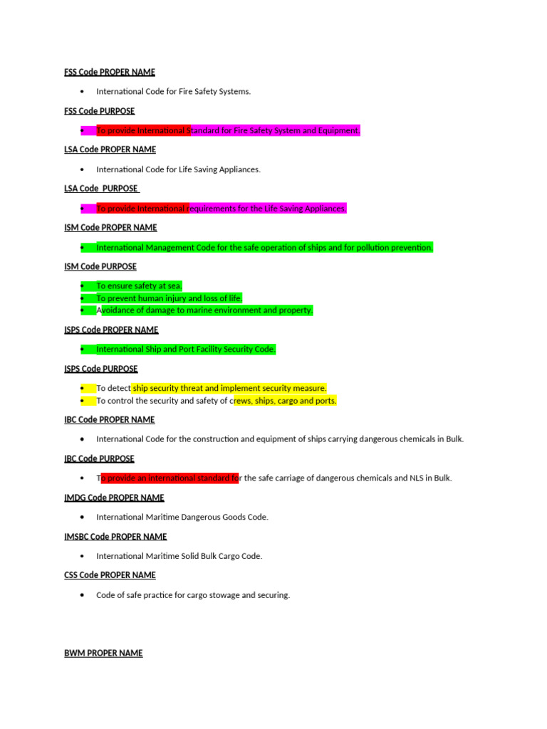 Overview of Maritime Safety Codes | PDF | Ships | Shipping
