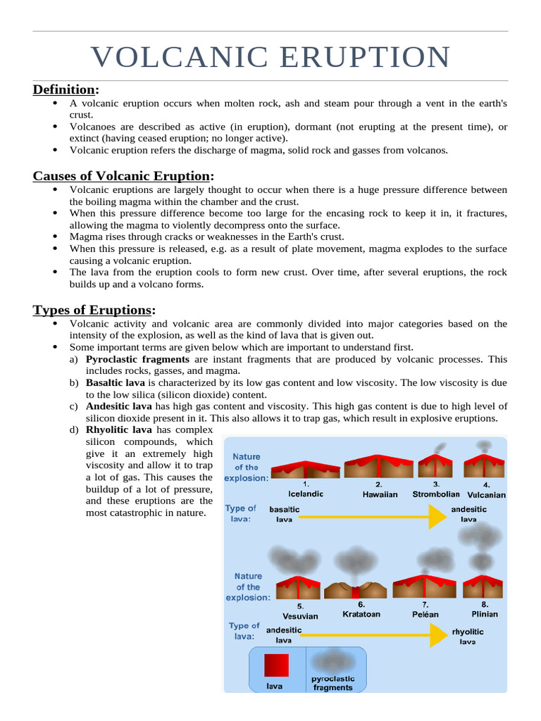 Volcanic Eruption | PDF