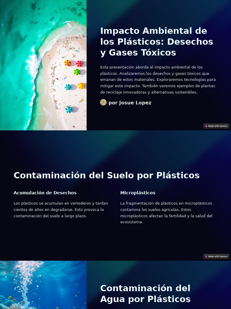 Impacto Ambiental de Los Plasticos Desechos y Gases Toxicos | PDF | El ...