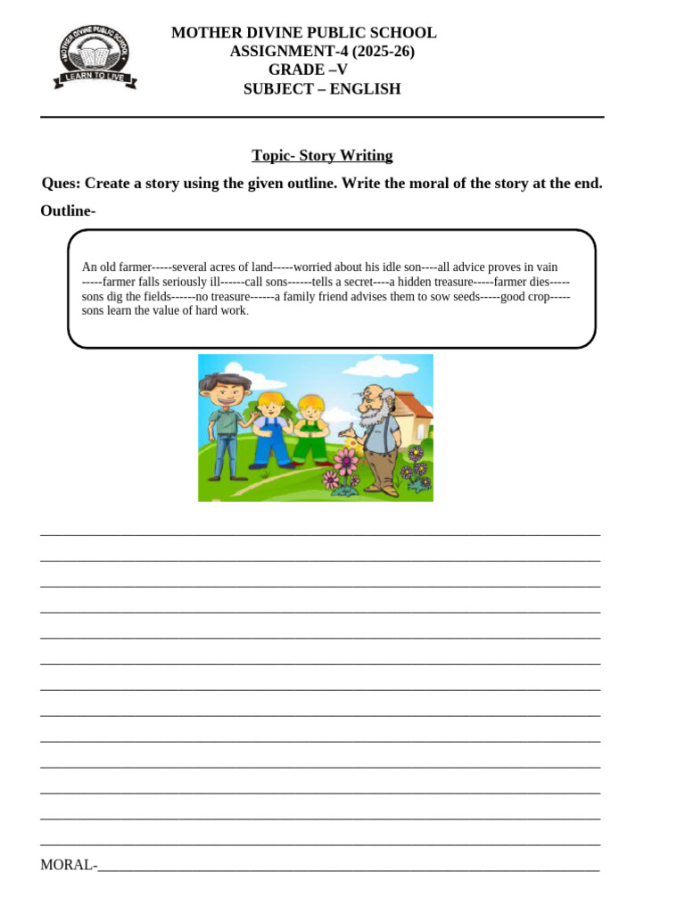 Story Writing Assignment for Grade V | PDF
