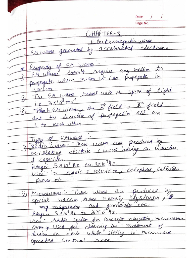 Ch-8 Electromagnetic Waves | PDF