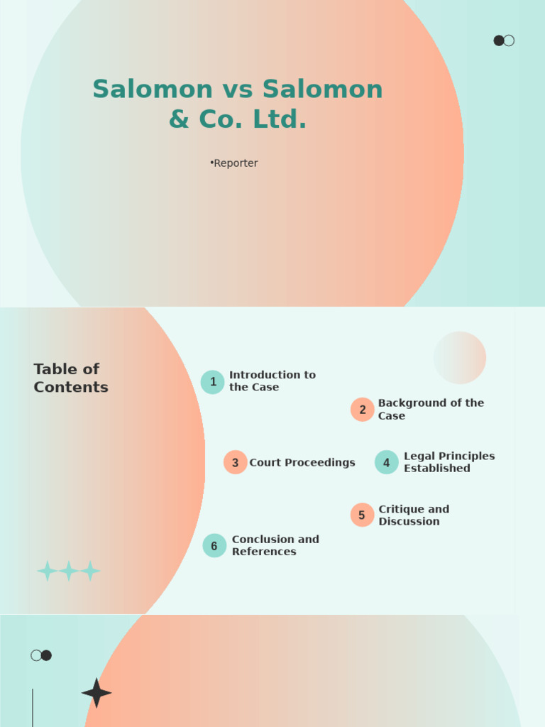 AIPPTMaker - Salomon Vs Salomon & Co. Ltd. | PDF | Corporate Law ...
