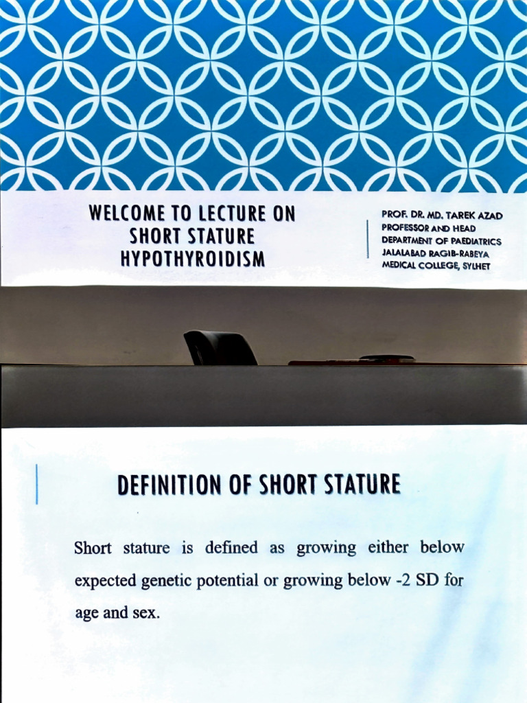 Short Stature Hypothyroidism | PDF