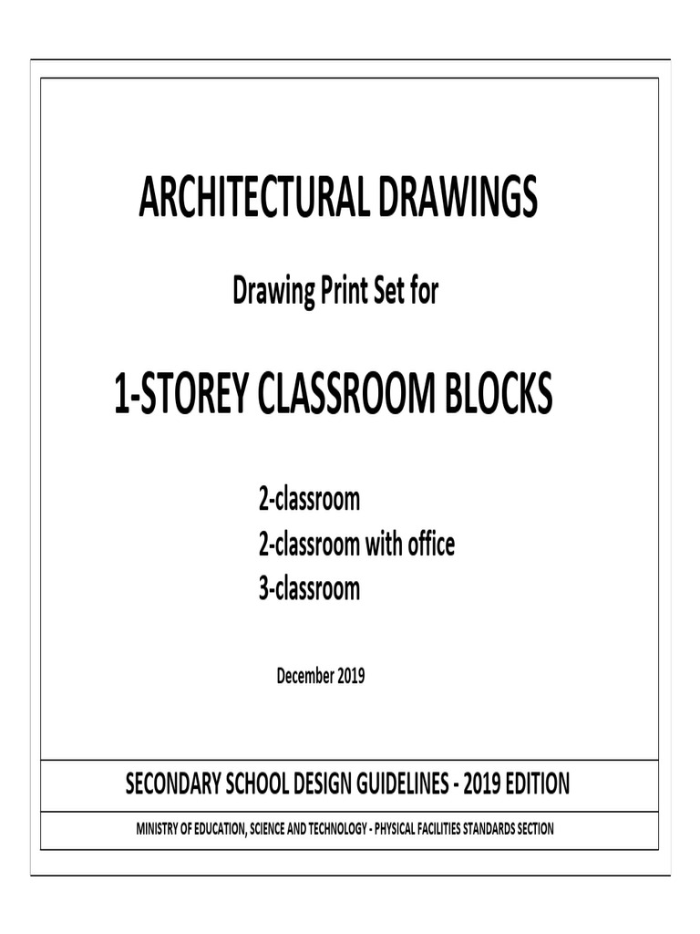 1-Storey Classroom Block Drawings | PDF | Wall | Lumber