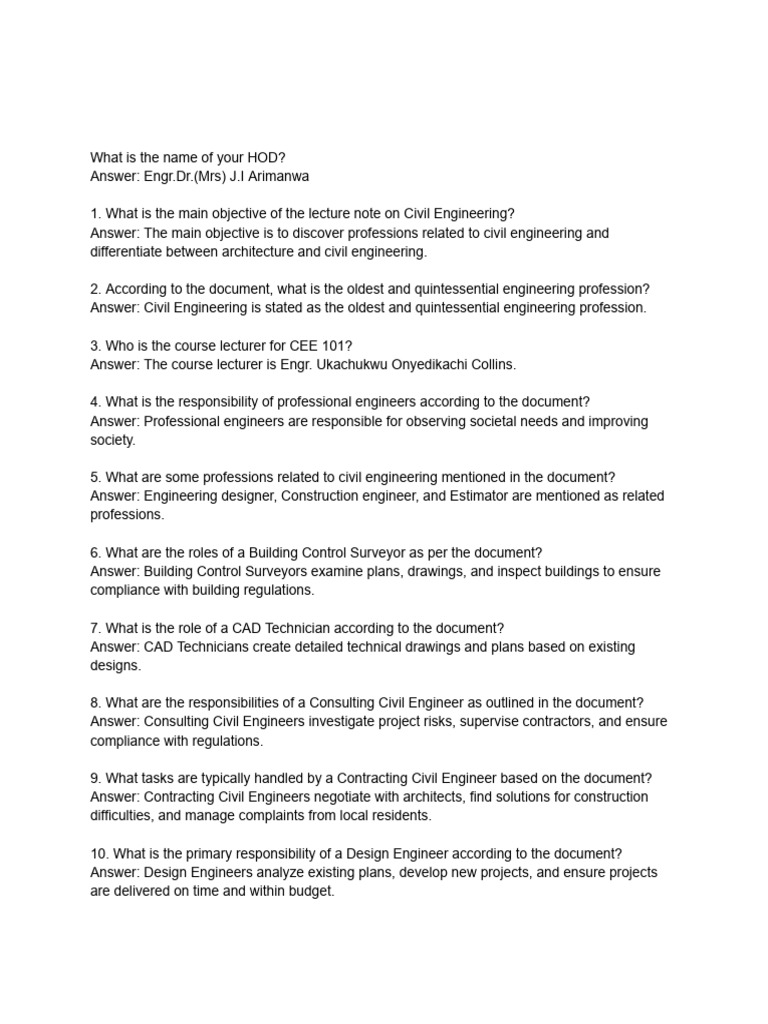 Cee Question and Answer Sure Legit | PDF | Architect | Construction ...