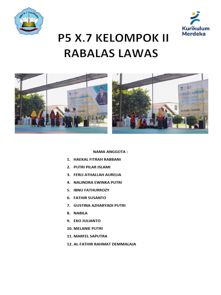 Laporan Tulis P5 Kelompok 2 | PDF