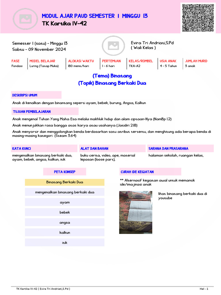 Modul Ajar Tka-A2 S - I M - 13 | PDF