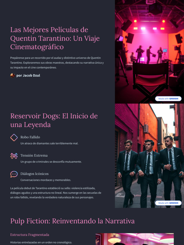 Las Mejores Peliculas de Quentin Tarantino Un Viaje Cinematografico | PDF | Pulp Fiction