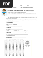 Personal Information Worksheet for Students | PDF