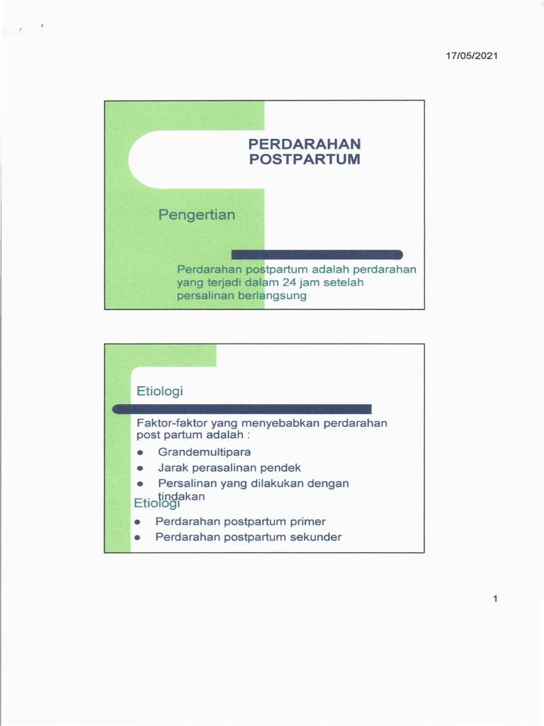 Perdarahan Post Partum | PDF