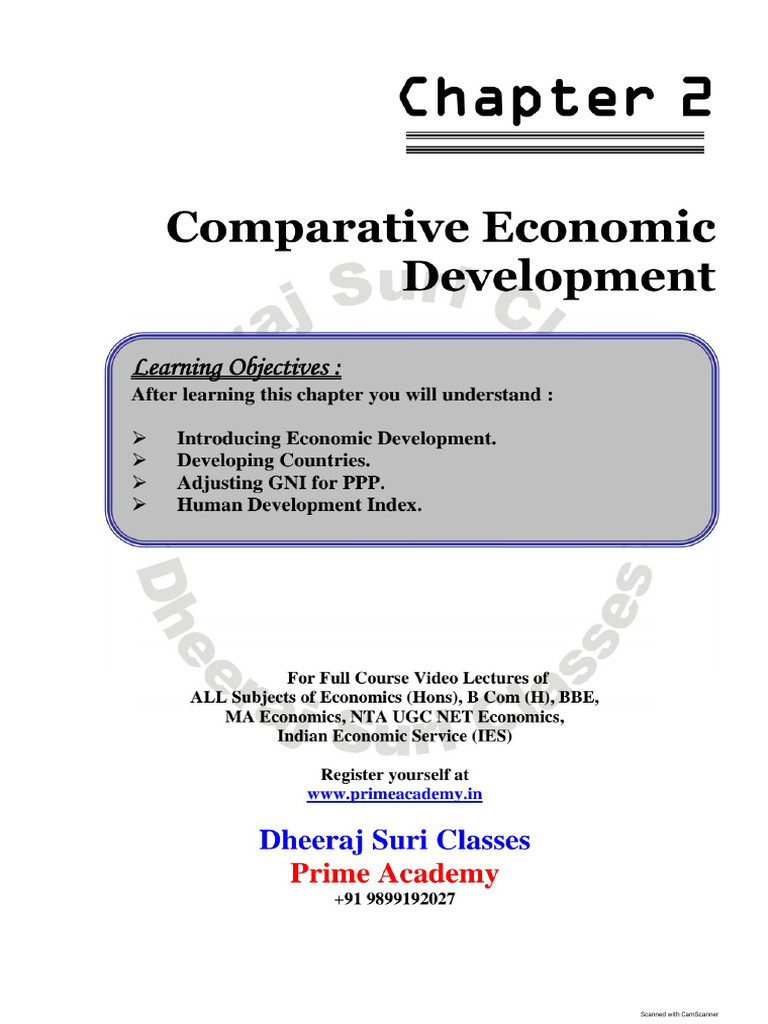 Chapter 2 Comparative Economic Development | PDF