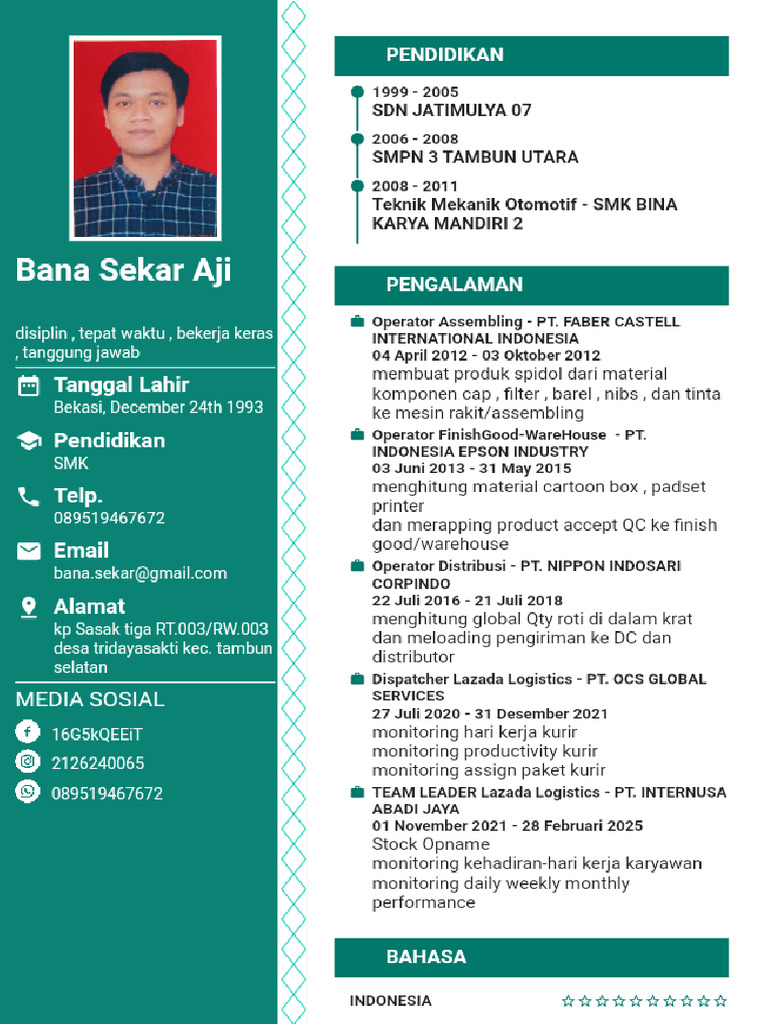 CV Bana Sekar Aji | PDF
