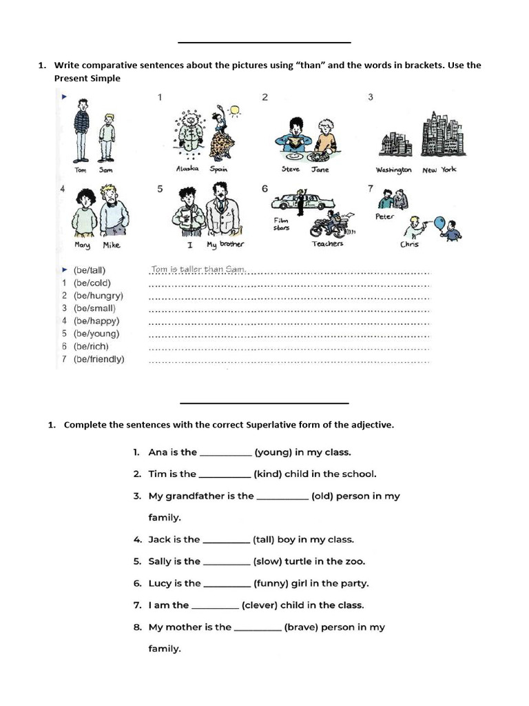 Comparative and Superlative Adjectives | PDF
