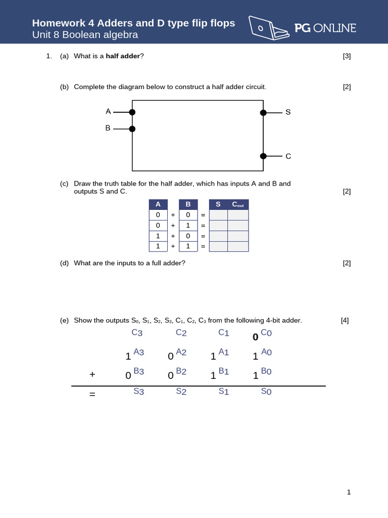 Munira Warsame (Student) - Boolean Algebra Homework 4 | PDF