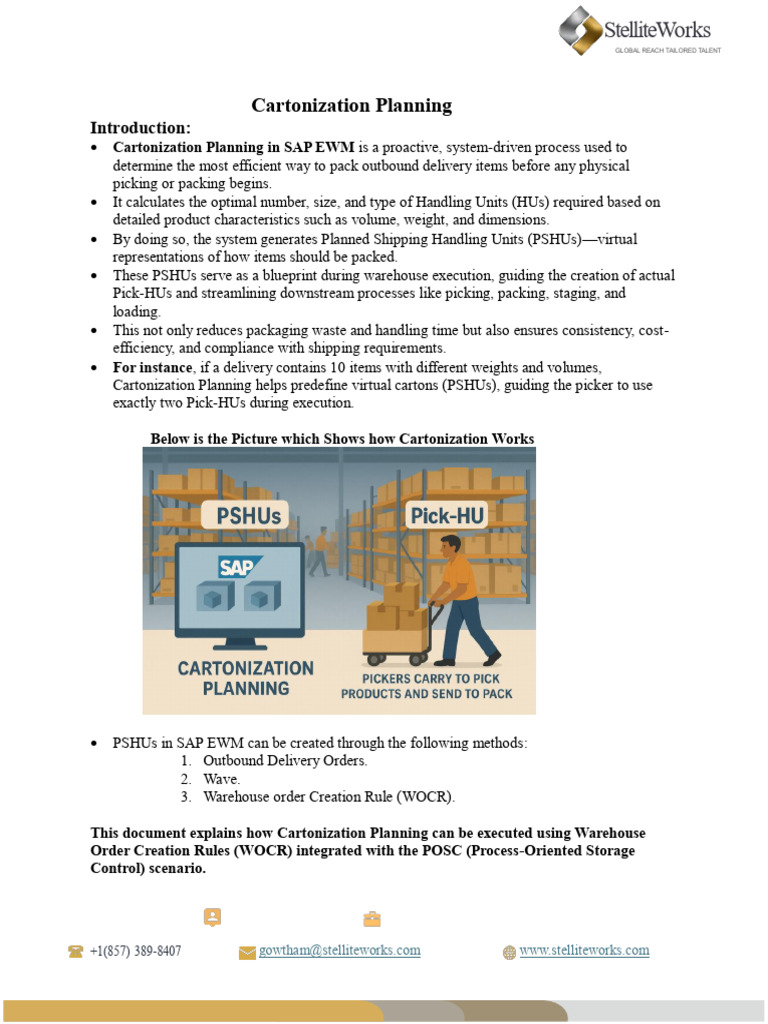 Cartonization Planning With WOCR and POSC - Volume Based | PDF | Warehouse | Computer Science