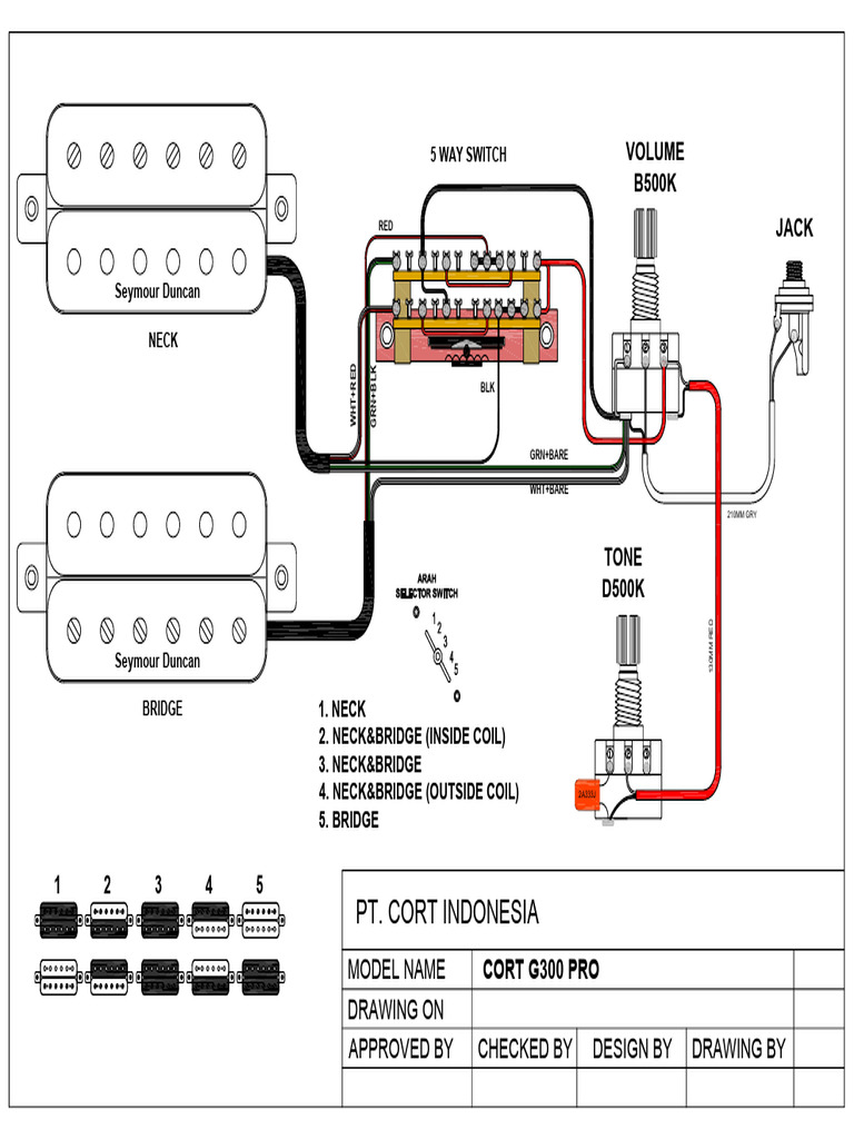 CORT G300 PRO Wiring Diagram | PDF