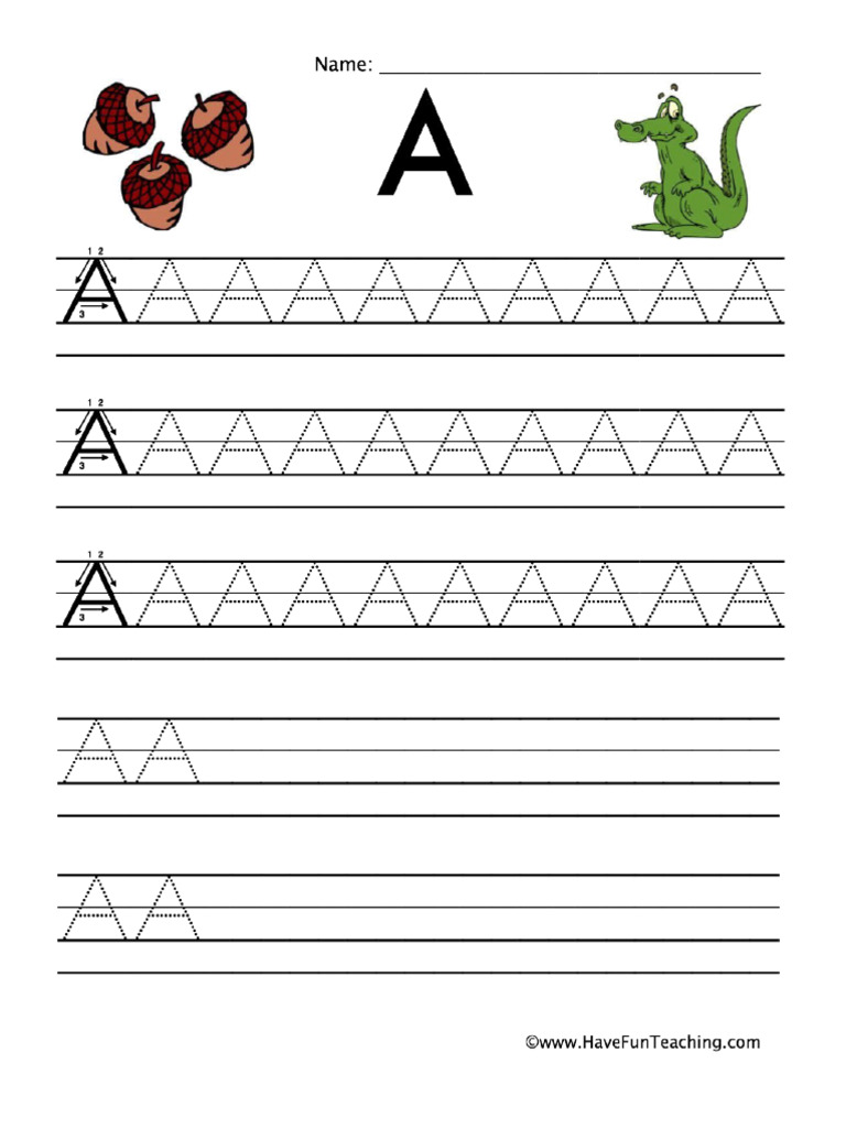 Handwriting Capital Lowercase Letters Worksheet | PDF