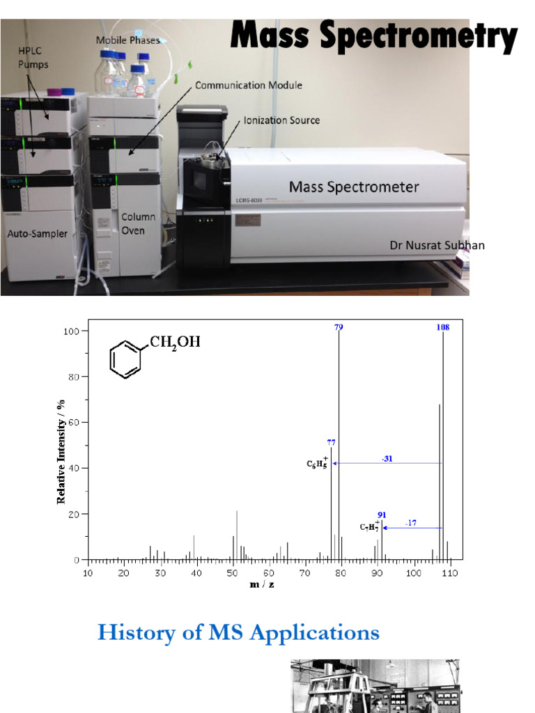 Mass Spectroscopy-Part 1 | PDF | Mass Spectrometry | Ion