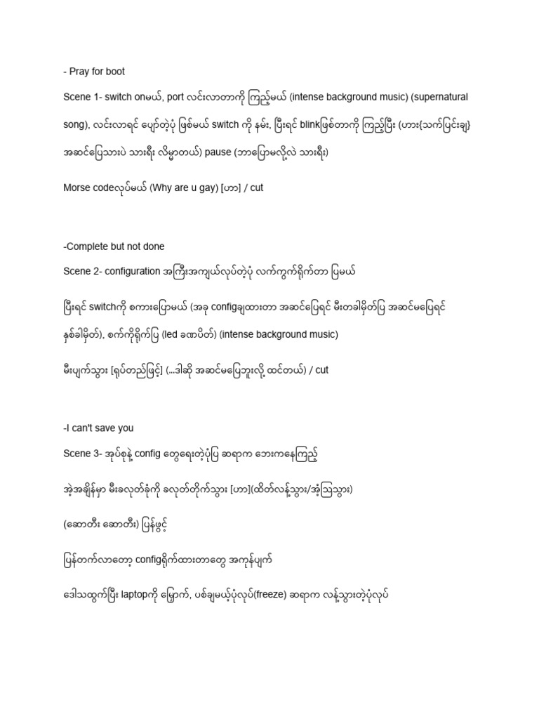 Scripts For Daily Activities | PDF