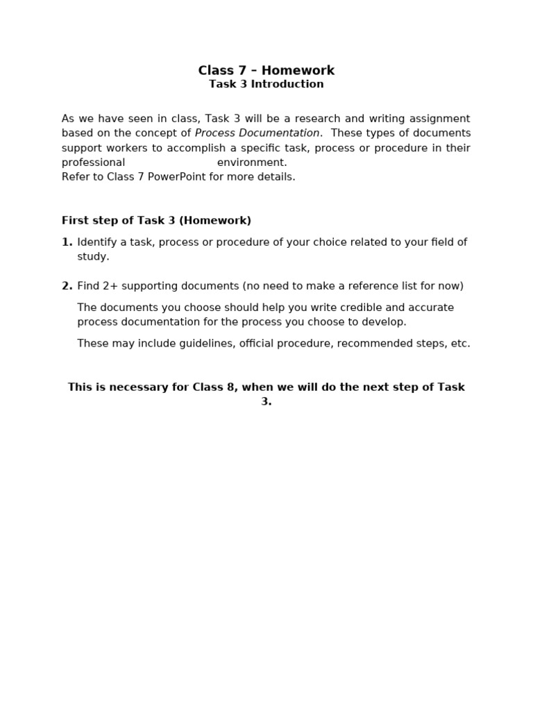 Class 7 - Homework | PDF