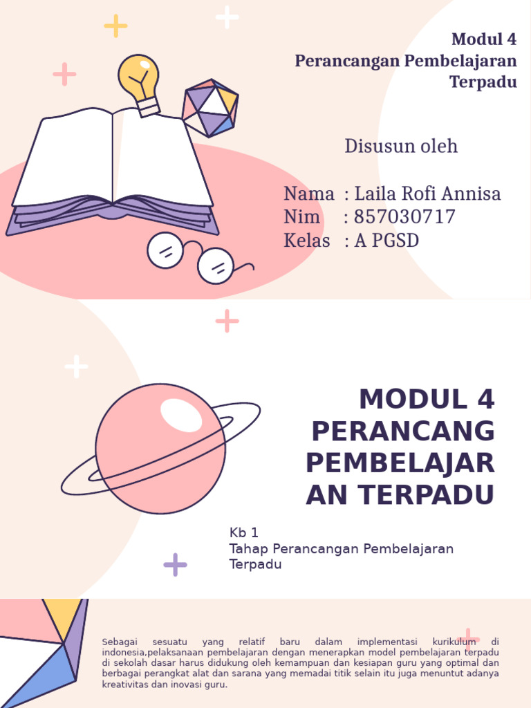 PPT MODUL 4 - Pembelajaran Terpadu Di SD | PDF