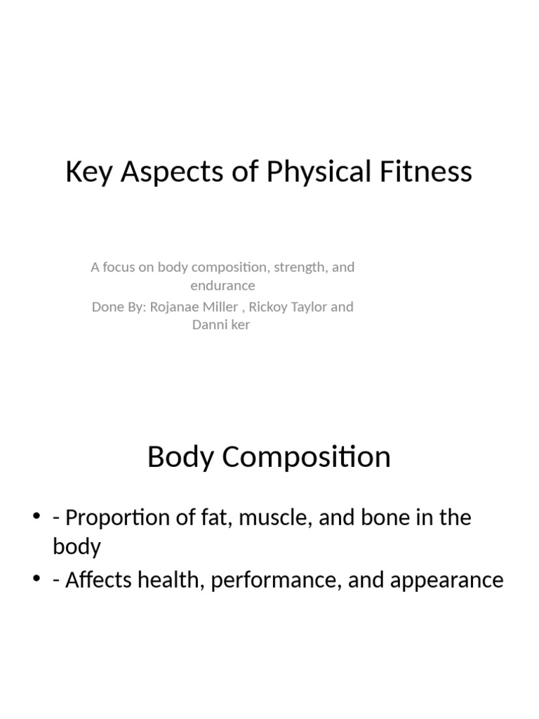 Physical Fitness Presentation | PDF