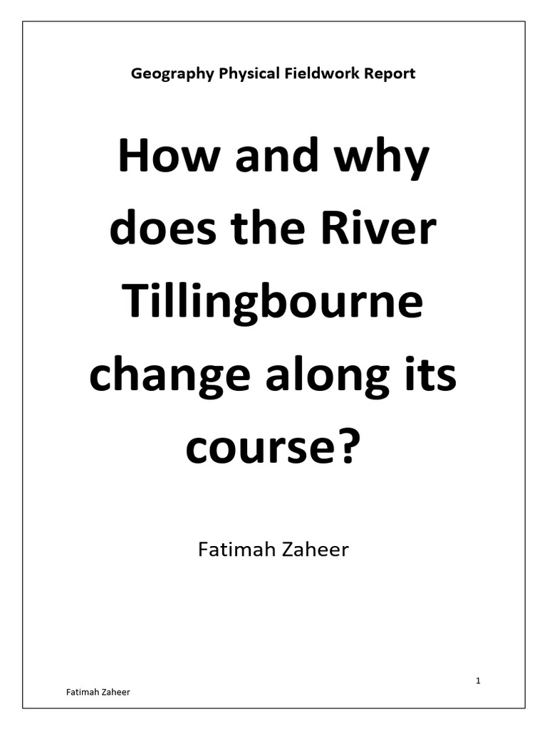 Physical Fieldwork Written Booklet | PDF | Sampling (Statistics) | River