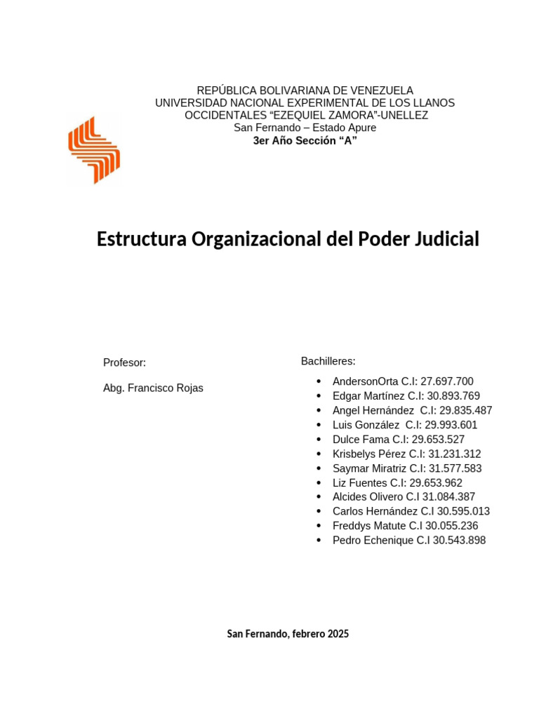Estructura del Poder Judicial en Venezuela | PDF | Judicaturas | Gobierno