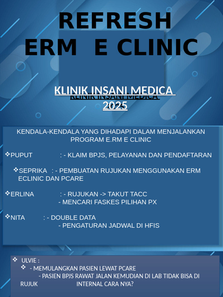Kendala Erm Eclinic | PDF