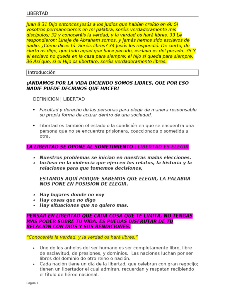 JESUS, Libertad | PDF | Pecado | Libertad