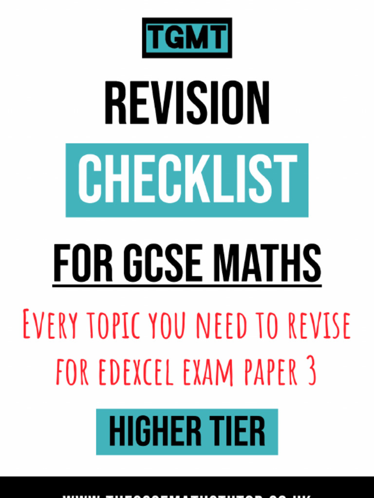 Edexcel GCSE Maths Paper 3 Topics | PDF | Trigonometric Functions ...