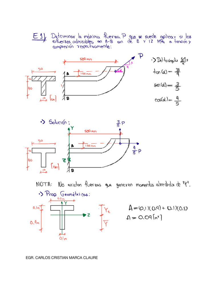Ejercicios Flexión Compuesta - 3 | PDF