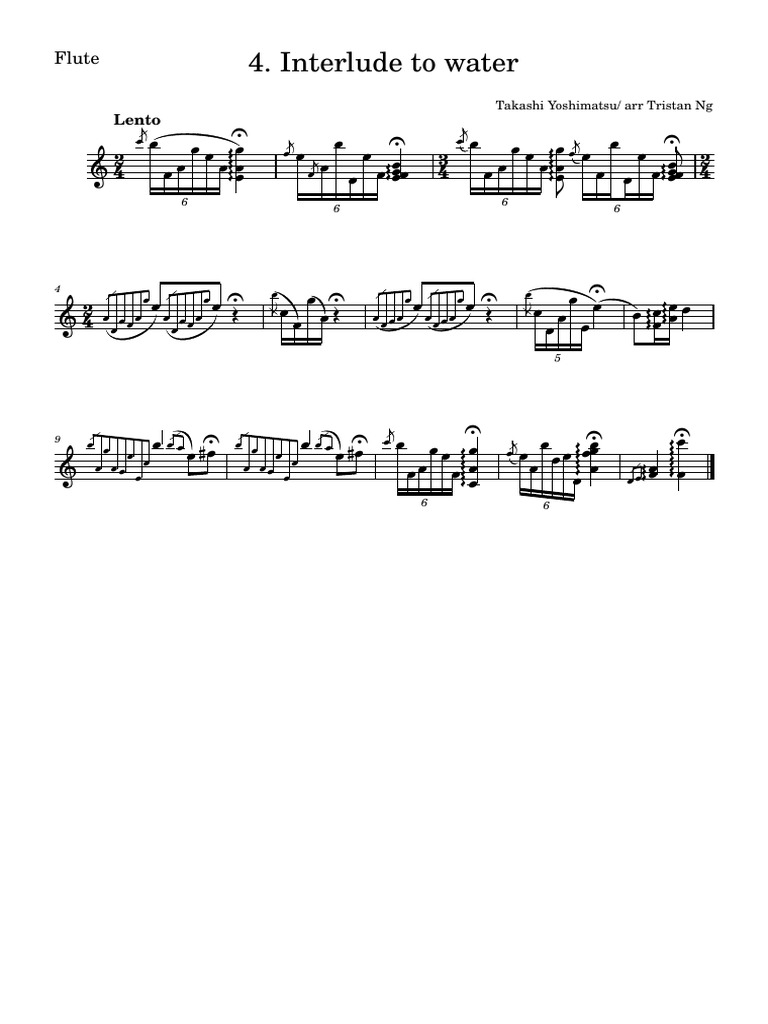Interlude To Water-Flute | PDF