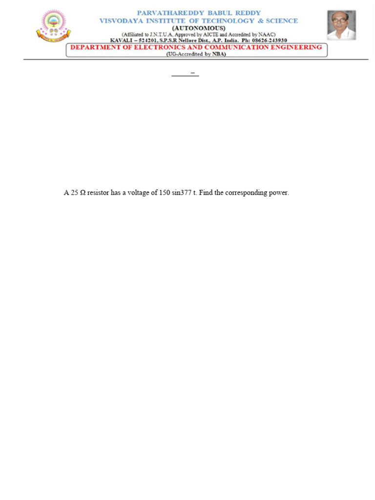 I-Ii Ece-R23 - Na - Bit-Bank (2024-25) | PDF | Electrical Network | Capacitor