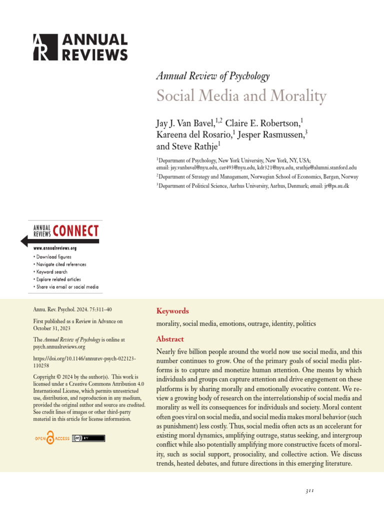 Social Media's Impact on Morality | PDF | Popular Culture & Media ...