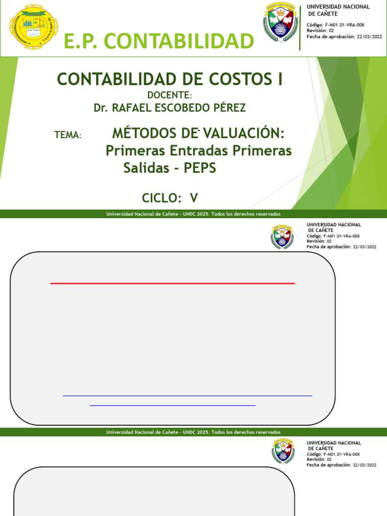 Métodos de Valuación: PEPS en Contabilidad | PDF | Ciencias económicas ...