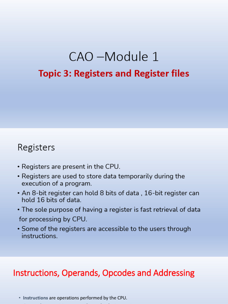 Register and Register Files | PDF | Central Processing Unit | Pointer (Computer Programming)